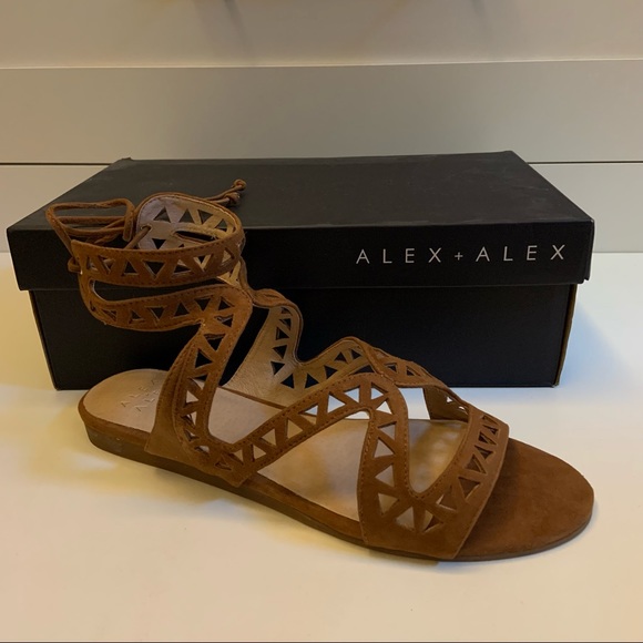 Alex + Alex | Shoes | Alex Alex Womens Laser Cut Gladiator Sandals ...